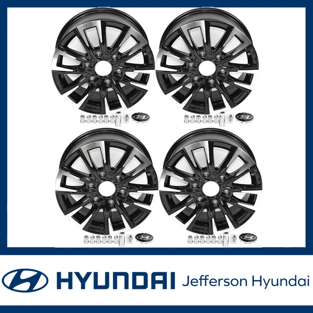 GENUINE HYUNDAI ILOAD iMAX 16" iksan Machined Black & Silver Alloy ...
