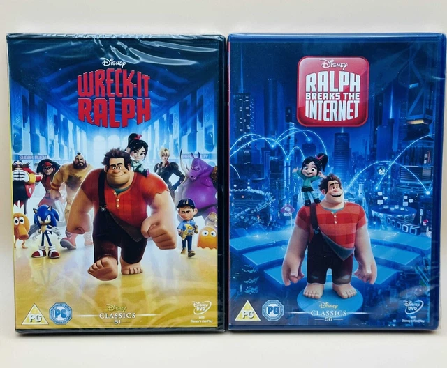 DISNEYS WRECK IT Ralph & Ralph Breaks the Internet DVD's (New and ...