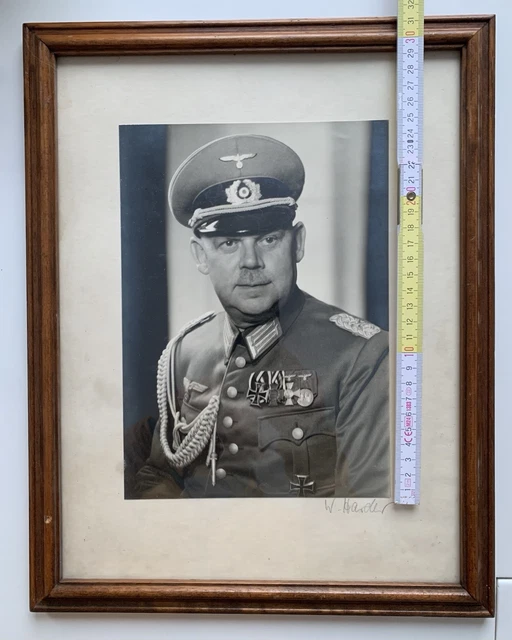 GROSSES FOTO PORTRAIT Wehrmacht Heer Offizier Ordensspange ...
