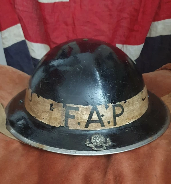 WW2 BRITISH Arp Brodie Helmet, First Aid Party, St John's Ambulance ...