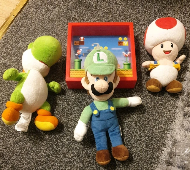 MARIO PLUSHIES SOFT Toys Yoshi & luigi & Tod Beanie Mario Money Box ...