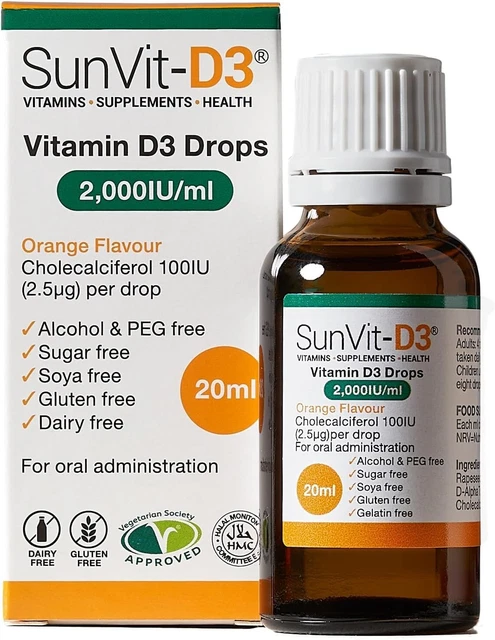 D3 VITAMIN D3 2000iu Drops - Cholecalciferol Baby Vitamin D Drops ...
