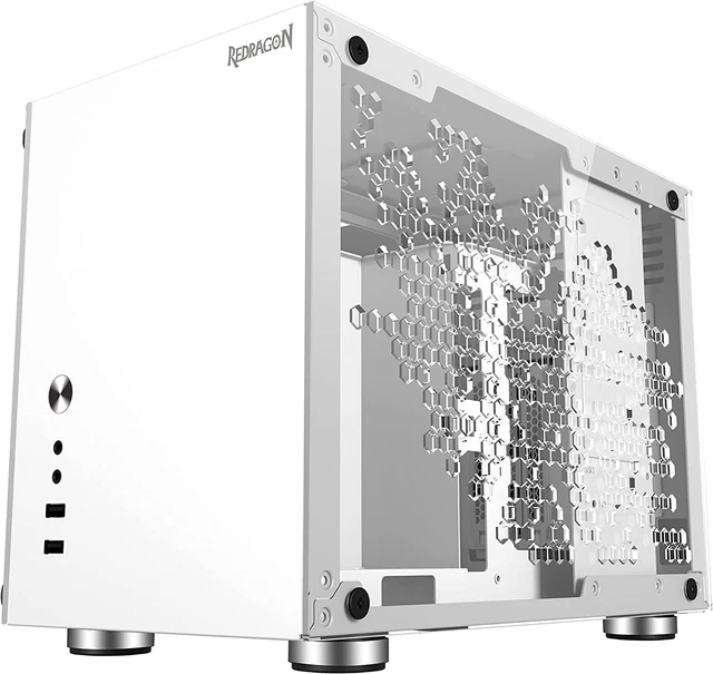 REDRAGON EB211 MINI-ITX Gaming PC Case Vented Honeycomb Acrylic ...