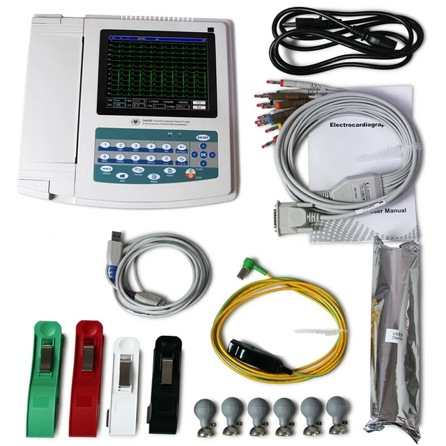 ECG1200G ELECTROCARDIOGRAPH 12 Channel 12-lead ECG Signal Waveform EKG ...