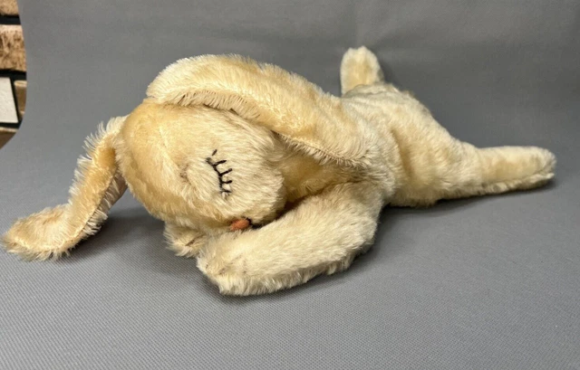 1970S VINTAGE GERMAN Floppy Hansi Lying Sleeping Rabbit Mohair Toy ...