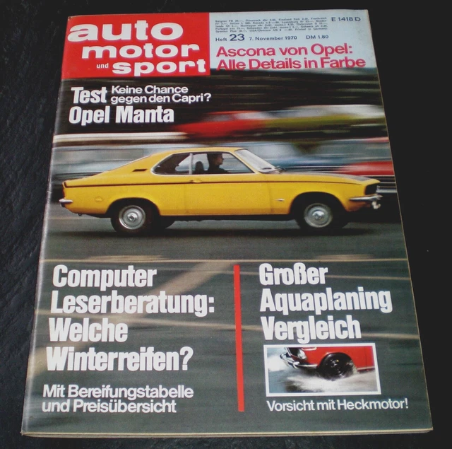 AMS 23/70 TEST Opel Manta 1900 SR,BMW R75/5,BSA Rocket 3,Honda CB 750 ...