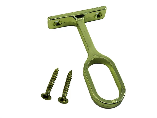 NEUF 3 X Centre Support Pour Garde-Robe Rail Canne Eb Laitonné & Vis ...