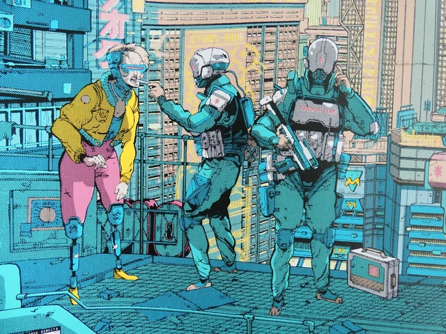 AFFICHE SÉRIGRAPHIE 46X61 N° 300ex 10 Couleurs « CYBERPUNK 2077 ...
