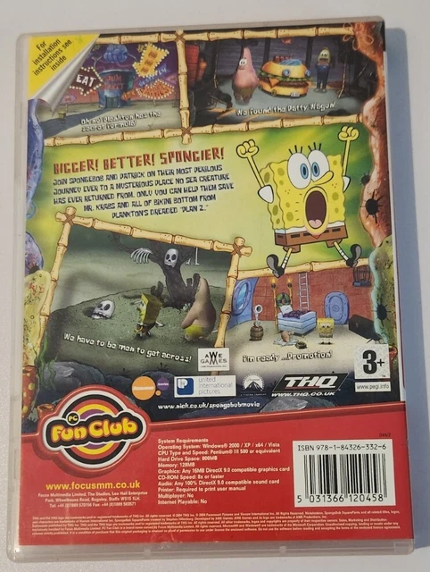 THE SPONGEBOB SQUAREPANTS Movie PC Game 2004 Nickelodeon CD-Rom - Free ...
