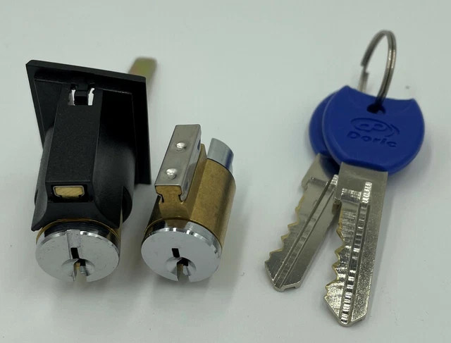 SLIDING GLASS DOOR lock key cylinder set Doric DS155 suits Doric locks ...