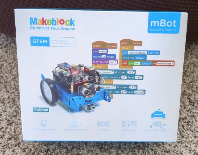 MAKEBLOCK MBOT ARDUINO IDE Robot Kit Drag~Drop Coding~Bluetooth 2.4G ...