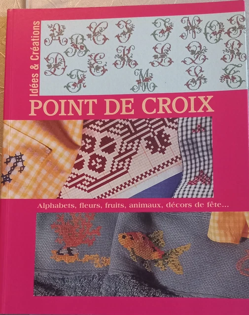 POINT DE CROIX Idees & Creations Alphabets Fleurs Lettres Initiales ...