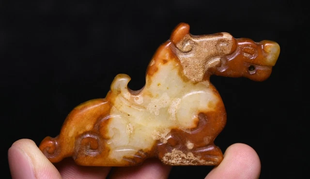 HAN OLD JADE PiXiu Phylactery Guardian Beast Brave Pendant La bête ...