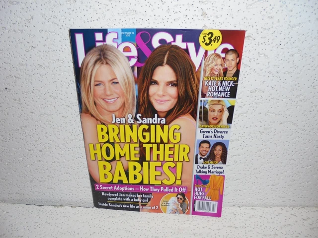 LIFE & STYLE Magazine October 19 2015 Jennifer Aniston Gwen Stefani £6. ...