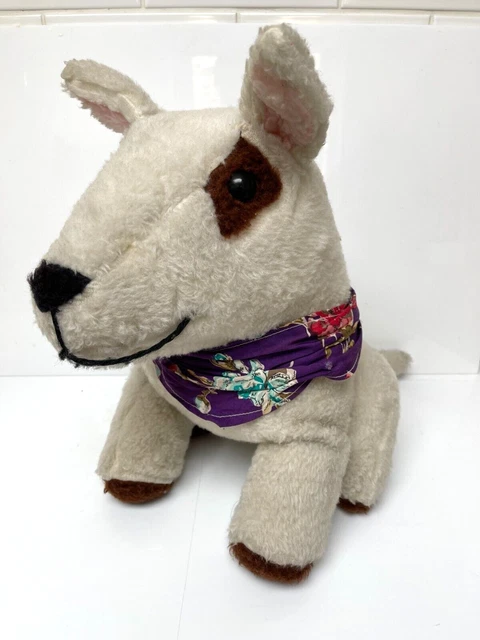 VINTAGE SPUDS MACKENZIE Bull Terrier Plush Toy Dog £14.99 - PicClick UK