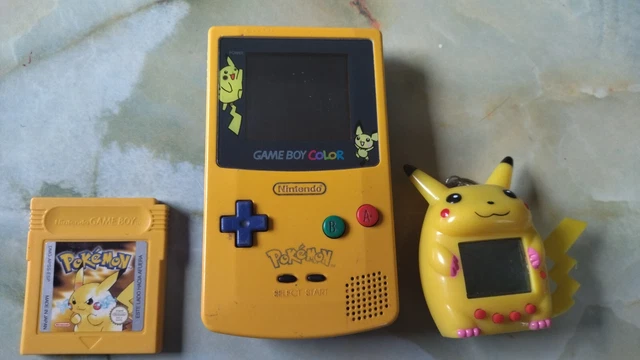 RARE GAMEBOY COLOR Pikatchu Edition+Pokemon Yellow Game Esp+Electronic ...