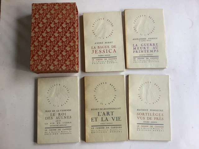 COFFRET DE 5 Volumes Montherlant La Varende 1947 Le Jardin De Candide ...