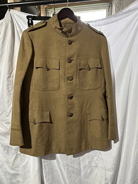 ORIGINAL WW1 US ARMY WOOL JACKET Officer's Captain Uniform Tunic ...