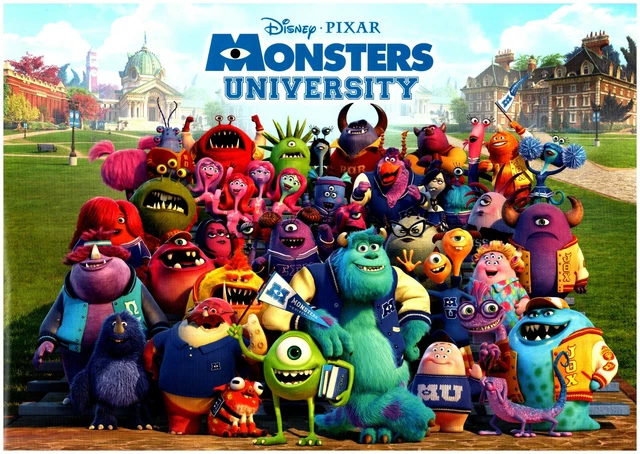 DISNEY PIXAR MONSTERS University Disney Store Commemorative 4 ...