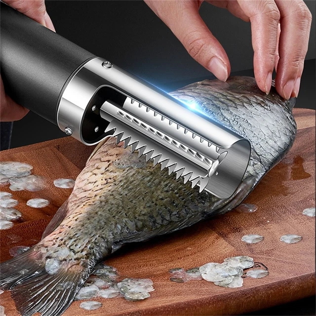ELECTRIC FISH SCALER Brush Fish Skin Scrape Fish Scale Remover USB ...