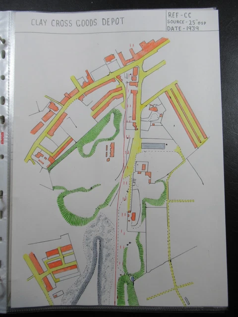 B144 RAILWAY PLAN Map CLAY CROSS GOODS DEPOT Derbyshire- A4 Size £10.00 ...