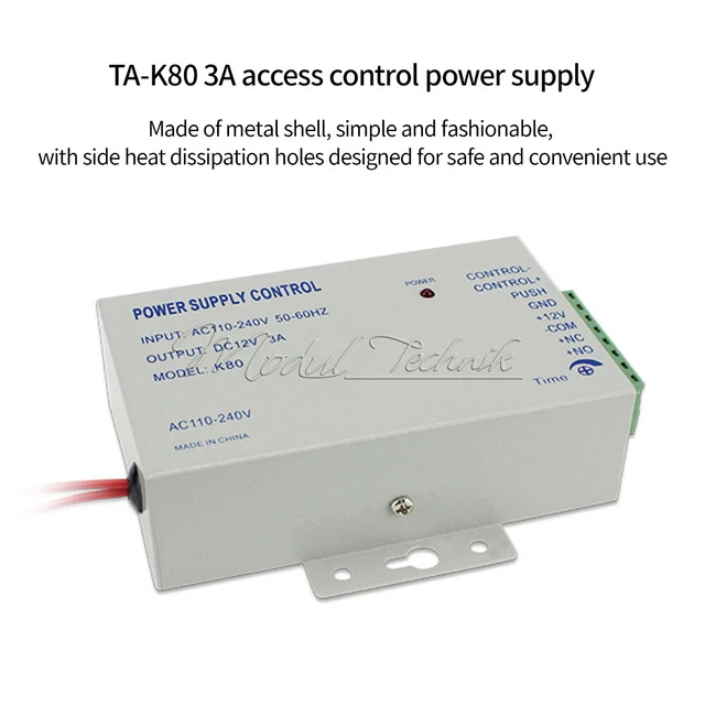 12V 3A DOOR Access Control Power Supply Controller Power Box For ...