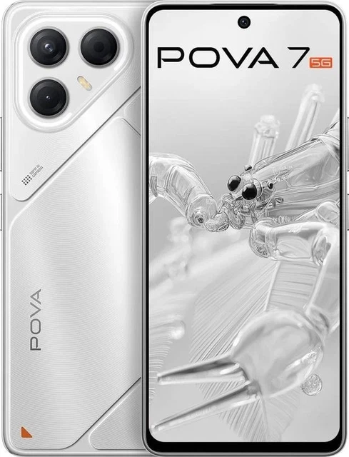 TECNO POVA 7 5G (Magic Silver, 256Go 8Go RAM) Dimensity 7300 6.78" NFC ...