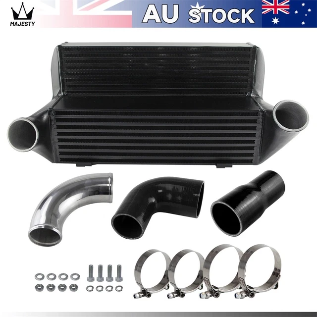 7.5& INTERCOOLER KIT Black For BMW 135i 335i 335xi E82 E90 E91 E92 E93 ...