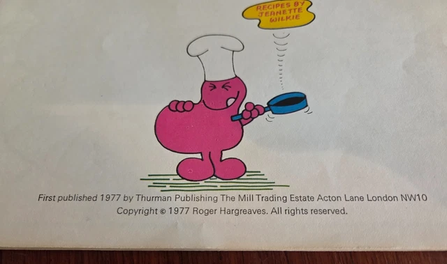 THE MR. MEN COOKBOOK. Roger Hargreaves 1977 COMPLETE FREE SHIPPING $75. ...
