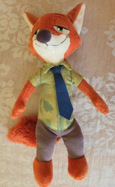 DISNEY PIXAR ZOOTROPOLIS Nick Wilde Red Fox Talking Plush Soft Toy Tomy ...
