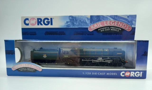 HORNBY CORGI RAIL Legends Britannia Class Steam Locomotive Train Model ...
