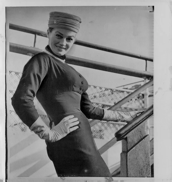 1956 ANITA EKBERG swedish actress in sports cossack hat Press Photo £20 ...