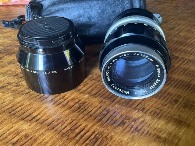 NIKON NIPPON KOGAKU NIKKOR-Q Auto 135mm f/3.5 743707 From JAPAN W ...