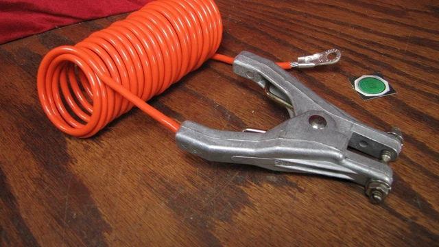 10' COILED GROUNDING Wire w/ Hand Clamp SR Browne # RAC 10 £27.76 ...