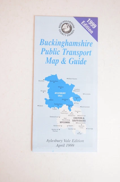 BUS COACH ROUTE Map Buckinghamshire CC. Aylesbury Vale 1999 £4.00 ...
