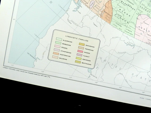 MAP OF CANADA Indigenous Population Ethnographic Ethnicity Large ...