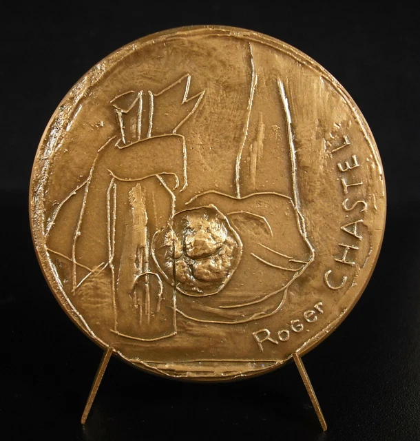 MÉDAILLE ROGER CHASTEL peintre artiste Nature morte 1973 still alive ...