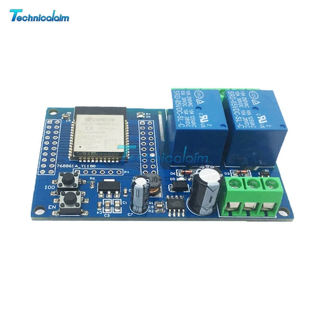 ESP32-WROOM DEVELOPMENT BOARD 2 Channel WIFI Relay Module DC 5-60V £9.16 - PicClick UK