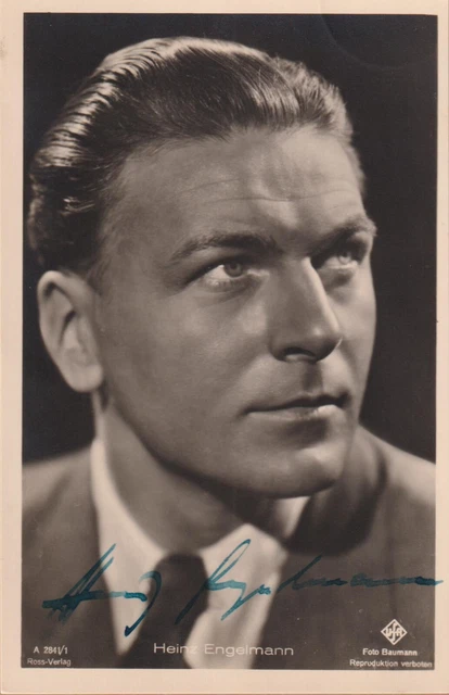 Cartolina Heinz Engelmann Originale Autografa Firmata Ross Anni 30 Eur