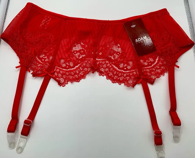 STRAPSGÜRTEL STRUMPFHALTER HÜFTHALTER rot Spitze Qualität Dessous aus ...