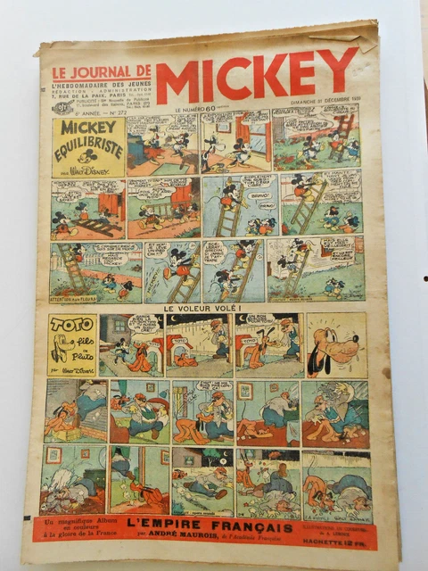 LE JOURNAL DE mickey 6e année 1939 n° 272 EUR 20,00 - PicClick FR