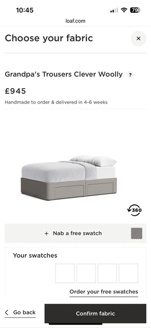 LOAF DOUBLE TIGHT Space storage Bed : Grey RRP £945 £350.00 - PicClick UK