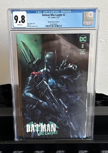BATMAN WHO LAUGHS #2 CGC 9.8 Mattina Variant cover Snyder Jock 2019 £62 ...