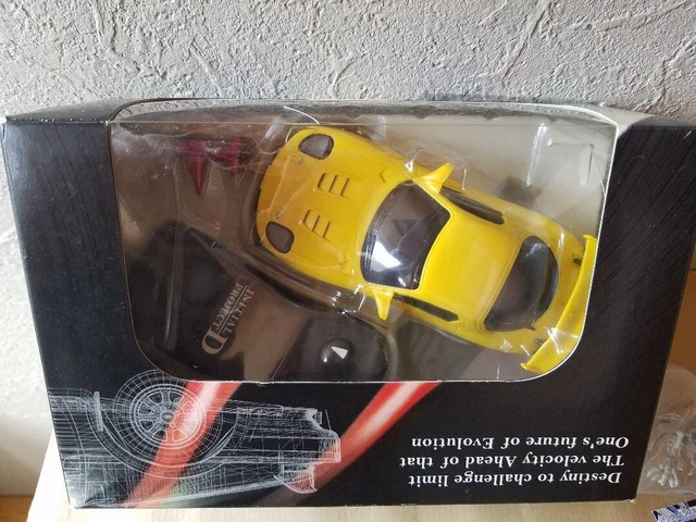 &INITIAL D& RC Car Set JDM Drift Car Legend MAZDA RX-7 FD3S Jaune 1:42 ...