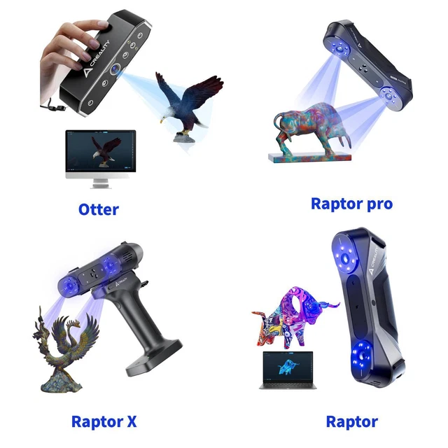 CREALITY RAPTOR PRO/RAPTOR X/Raptor/Otter 3D Scanner for 3D Printing ...