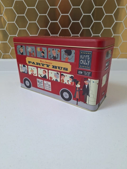 MARKS AND SPENCER Shortbread Biscuit Tin Red London Bus £4.00 - PicClick UK