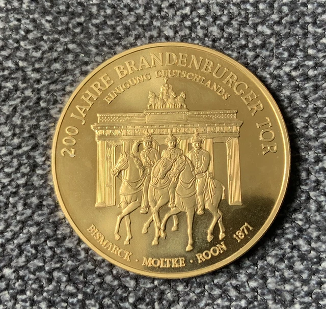 200 JAHRE BRANDENBURGER Tor Deutschland Bismarck, Moltke, Roon Medaille ...
