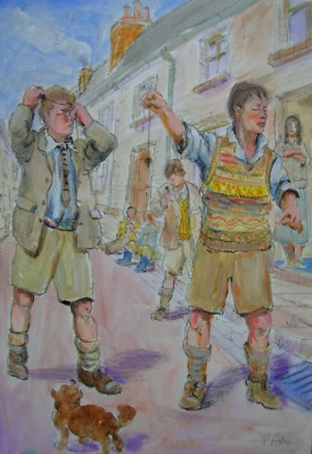 DIPINTO AD ACQUERELLO Originale Peter Atkins United Artists Conkers EUR 602,72 - PicClick IT