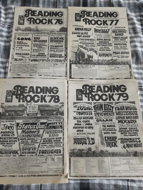 READING ROCK FESTIVAL 1976 1977 1978 1979 Magazine Advert / Sm Poster ...