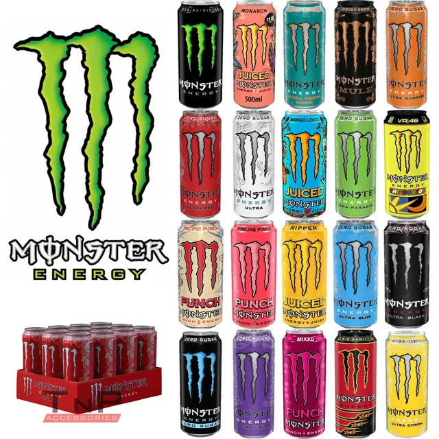 500ML MONSTER ENERGY Ultra Zero Calories Drink Cans Sugar FREE Drink ...